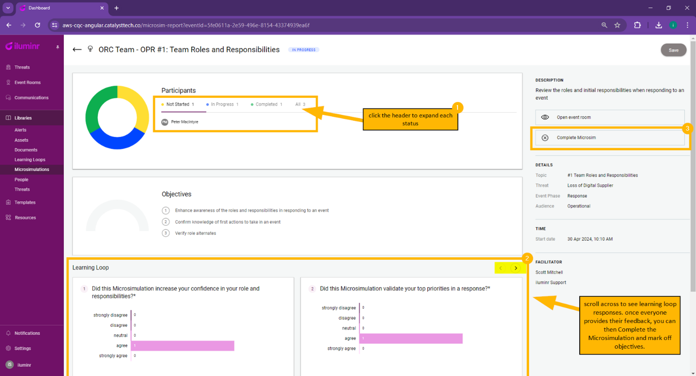 How do I Complete a Multi Player Microsimulation as an Admin User?